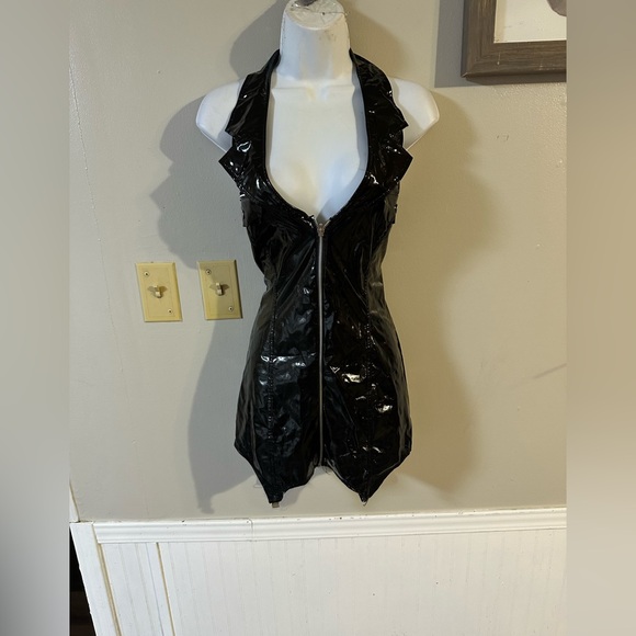 Spirit | Dresses | Spirit Shiny Black Mini Dress | Poshmark